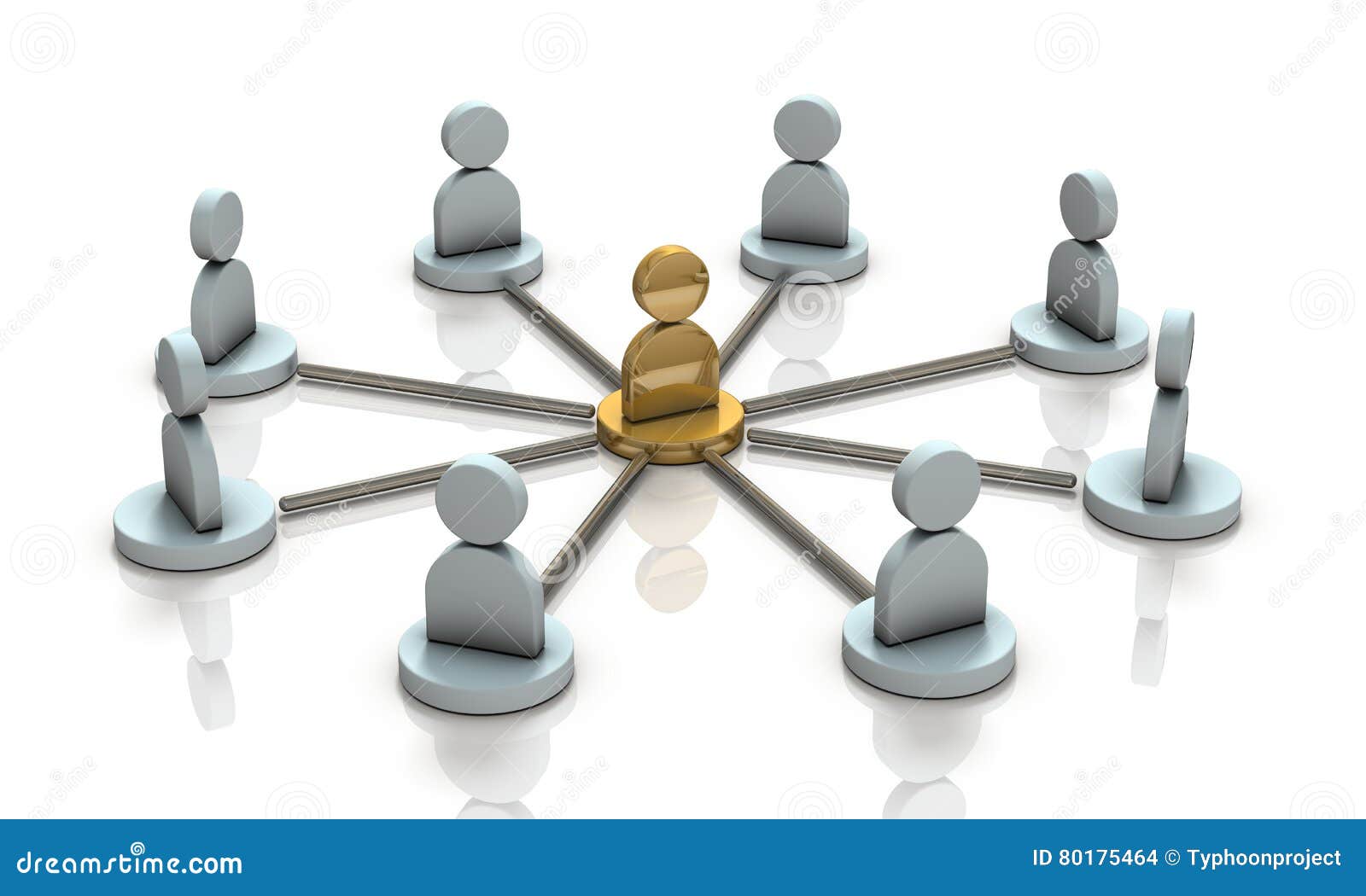 Multiple Partners Will Cooperate with the Leader. Stock Illustration ...