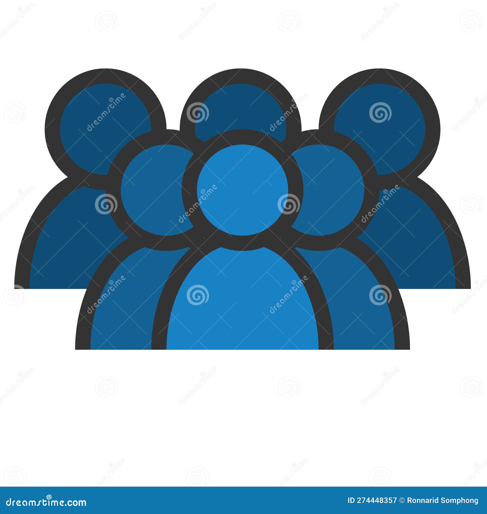 Multiple People Icon Vector Sign Symbol Graphic Illustration, Business ...