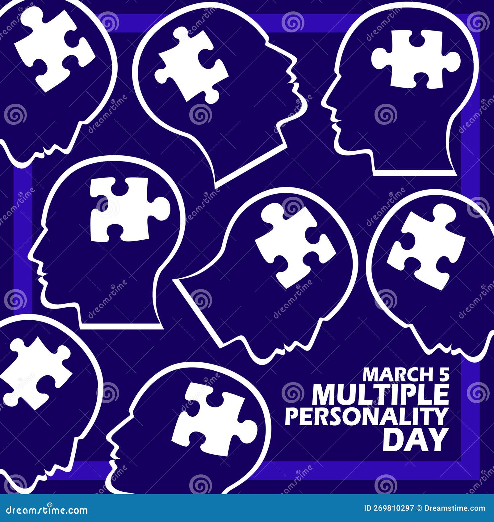 Multiple Personality Day stock illustration. Illustration of pattern ...
