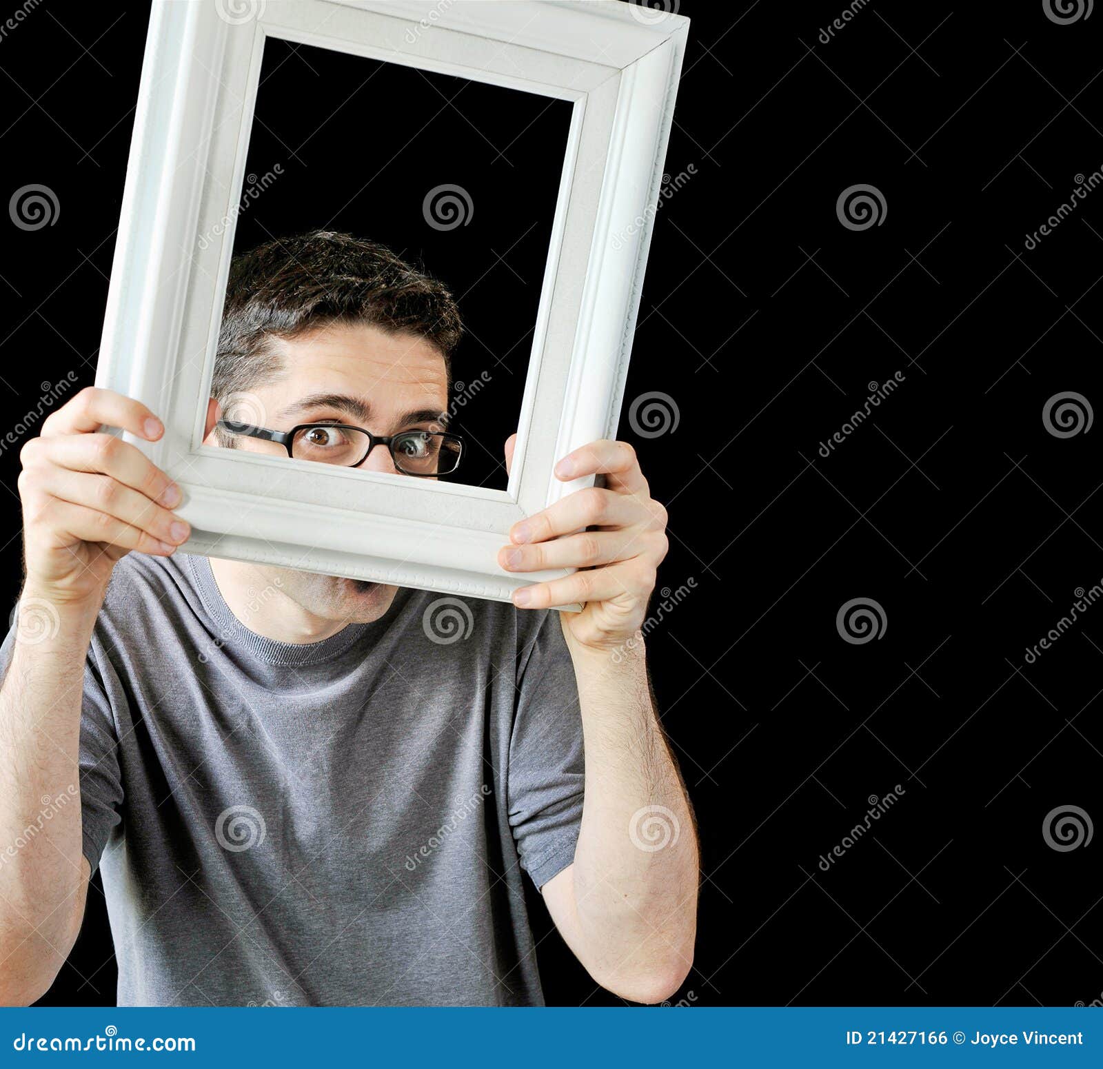 Multiple Photos of Young Man with White Frame Stock Photo - Image of ...