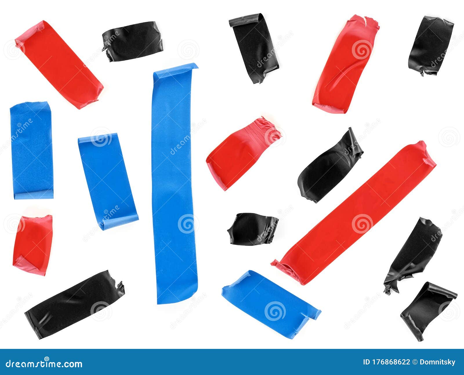 Multiple Pieces of Colored Insulating Tape of Different Shapes ...