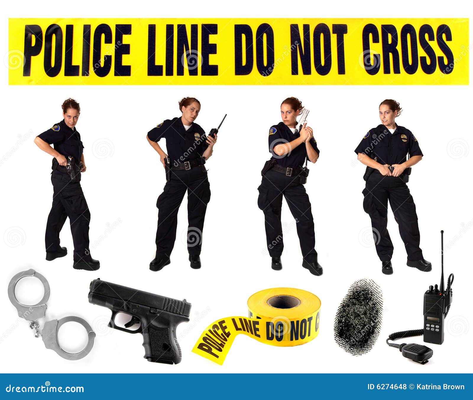 Multiple Poses of a Uniformed Police Officer Stock Photo - Image of ...