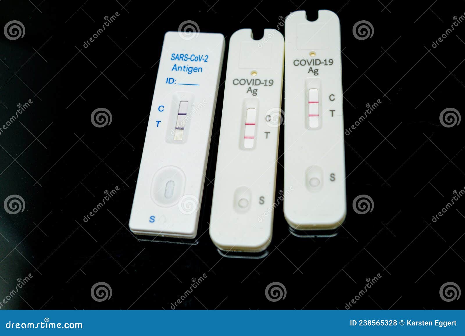 Multiple Positive Covid Antigen Rapid Tests are Side by Side Stock ...