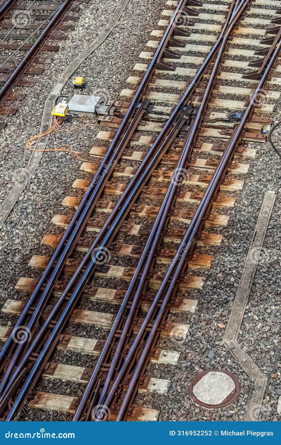 Multiple Railroad Tracks with Junctions at a Railway Station in a ...