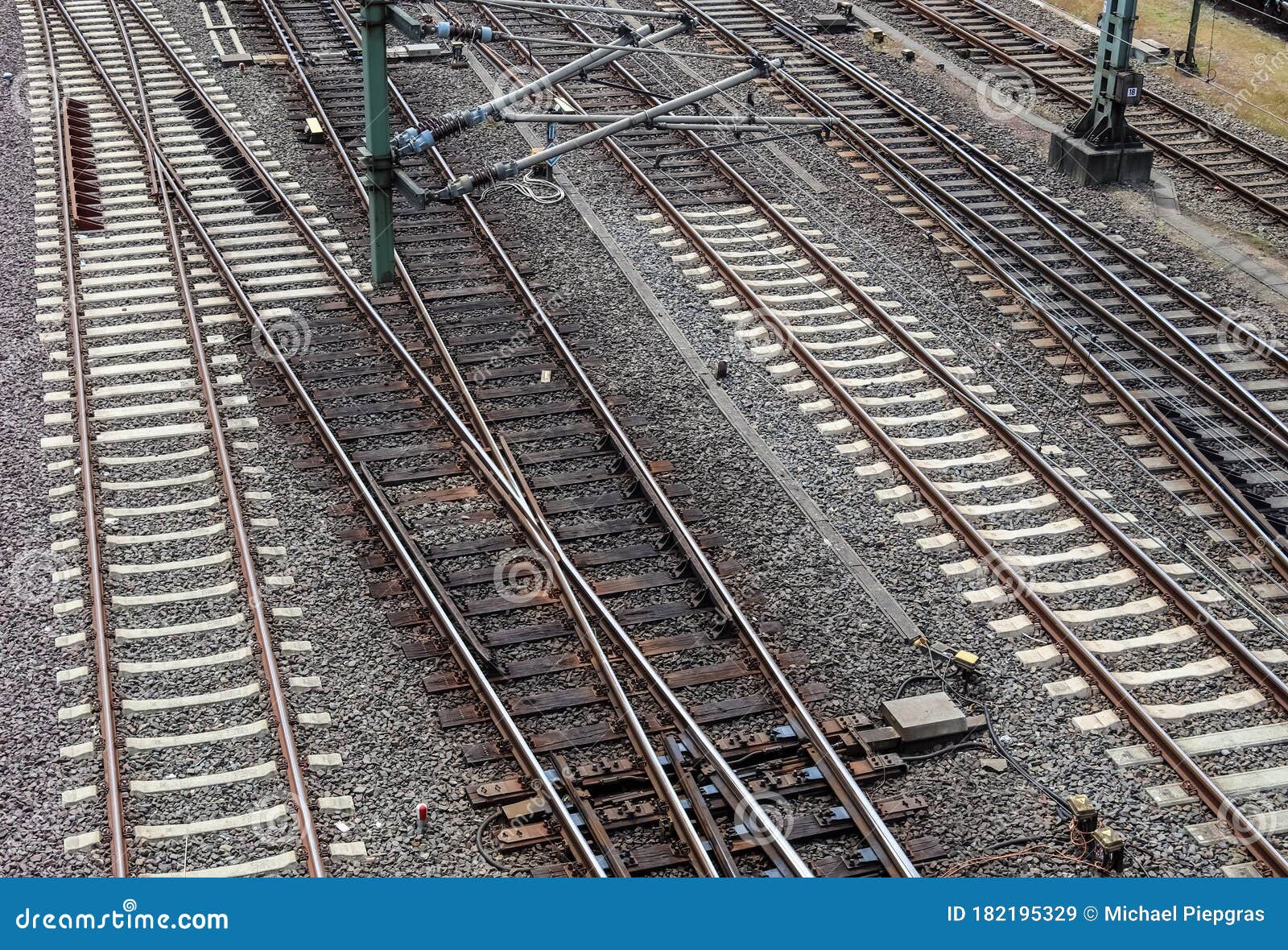 Multiple Railroad Tracks with Junctions at a Railway Station in a ...