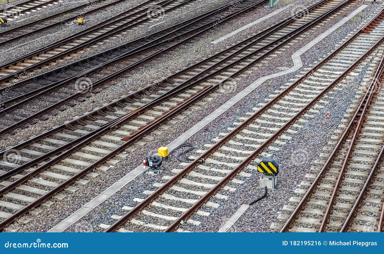 Multiple Railroad Tracks with Junctions at a Railway Station in a ...