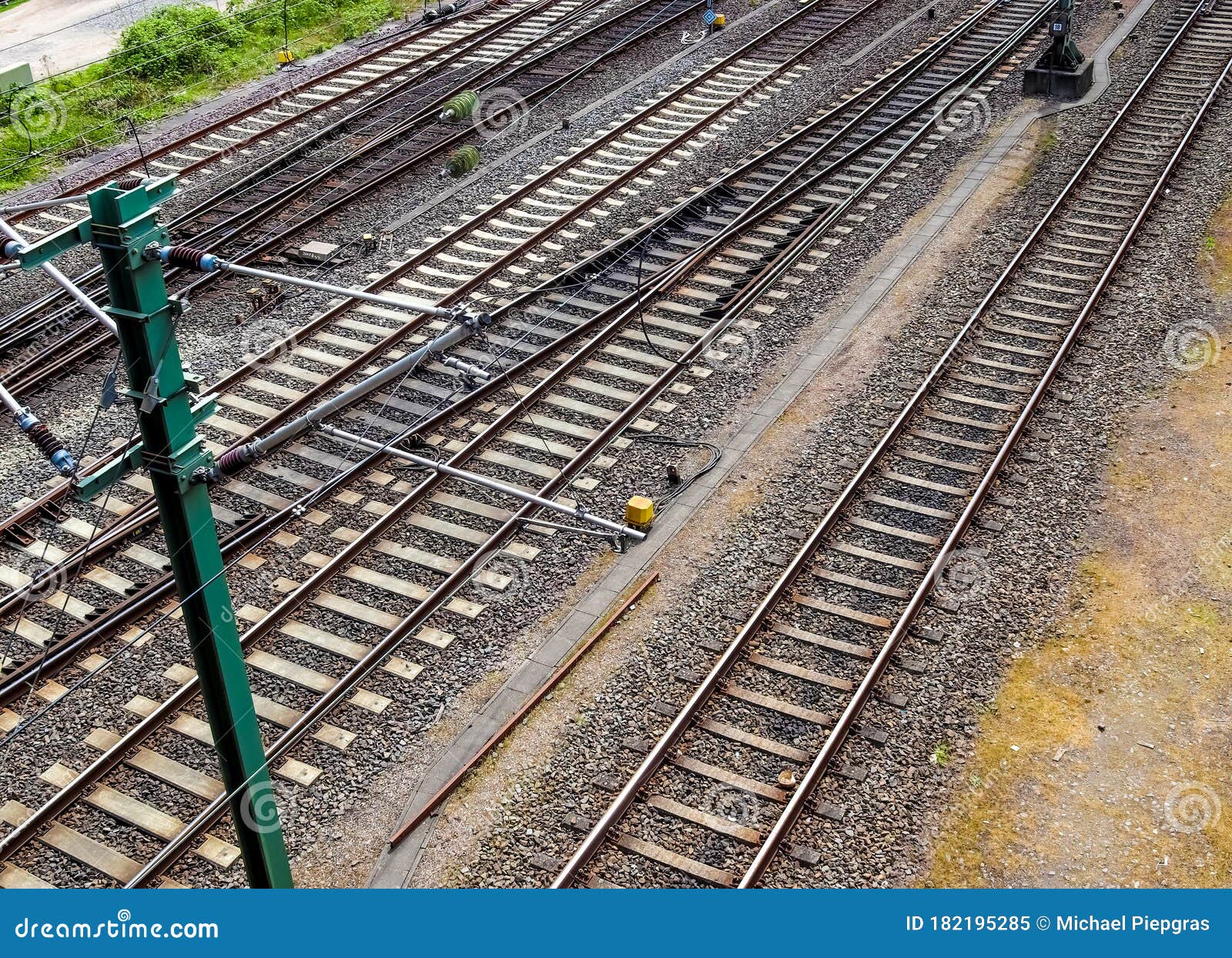 Multiple Railroad Tracks with Junctions at a Railway Station in a ...