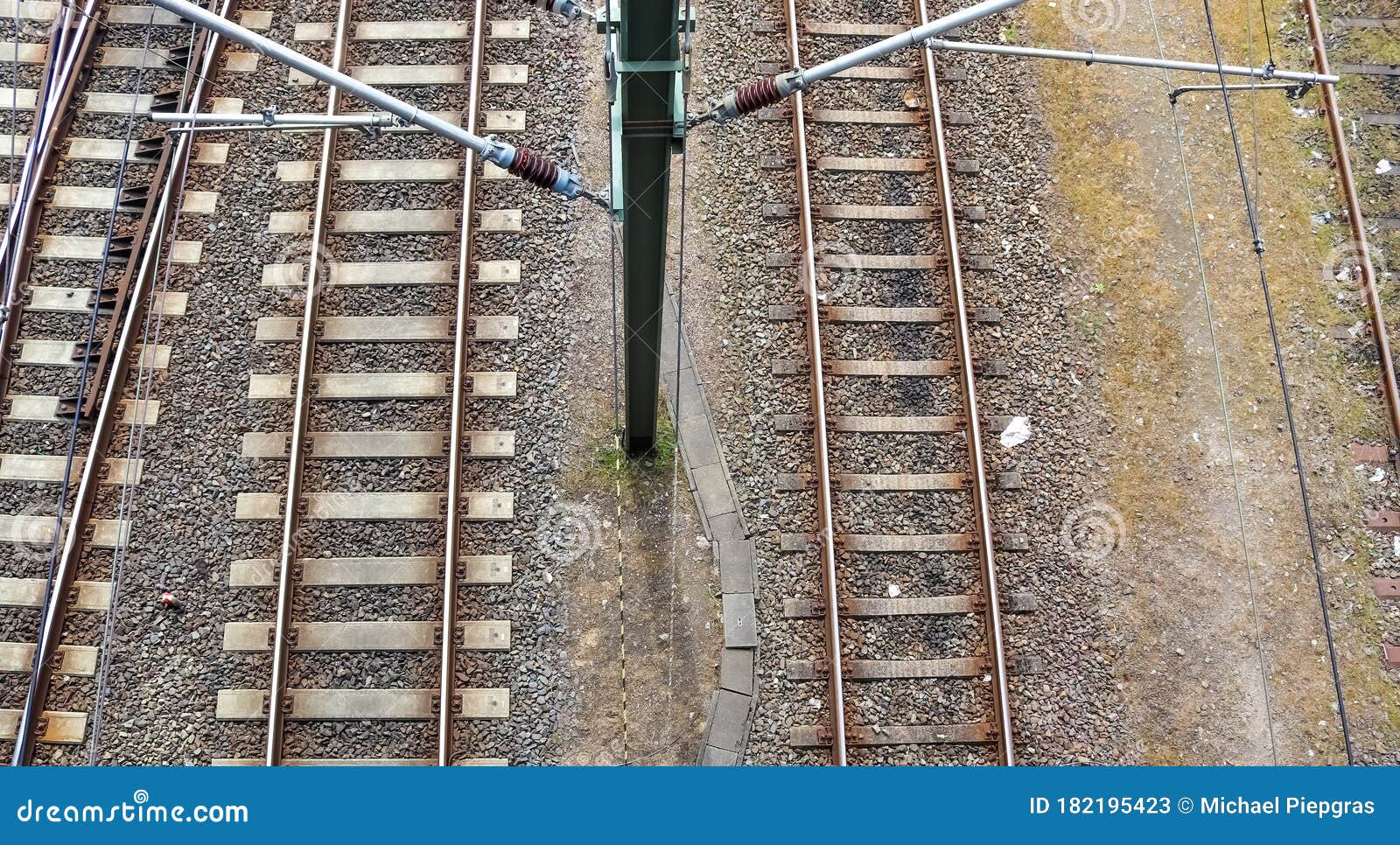 Multiple Railroad Tracks with Junctions at a Railway Station in a ...