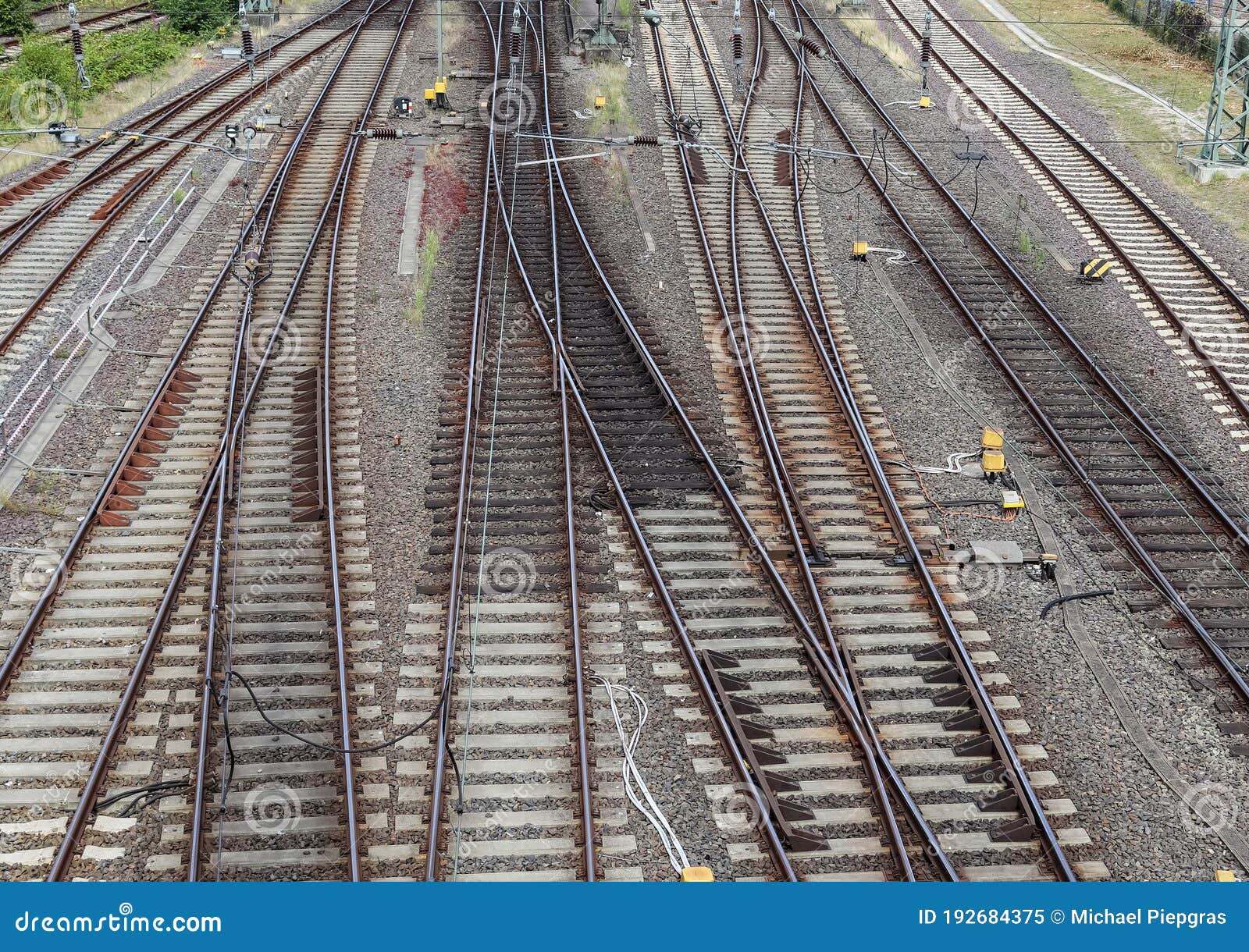 Multiple Railroad Tracks with Junctions at a Railway Station in a ...