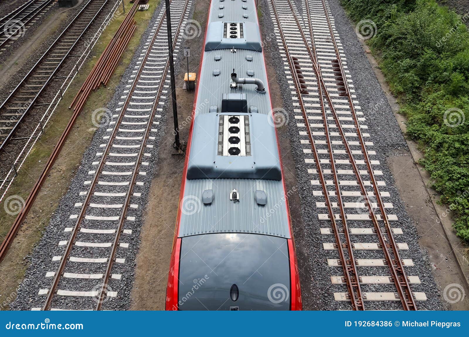 Multiple Railroad Tracks with Junctions at a Railway Station in a ...