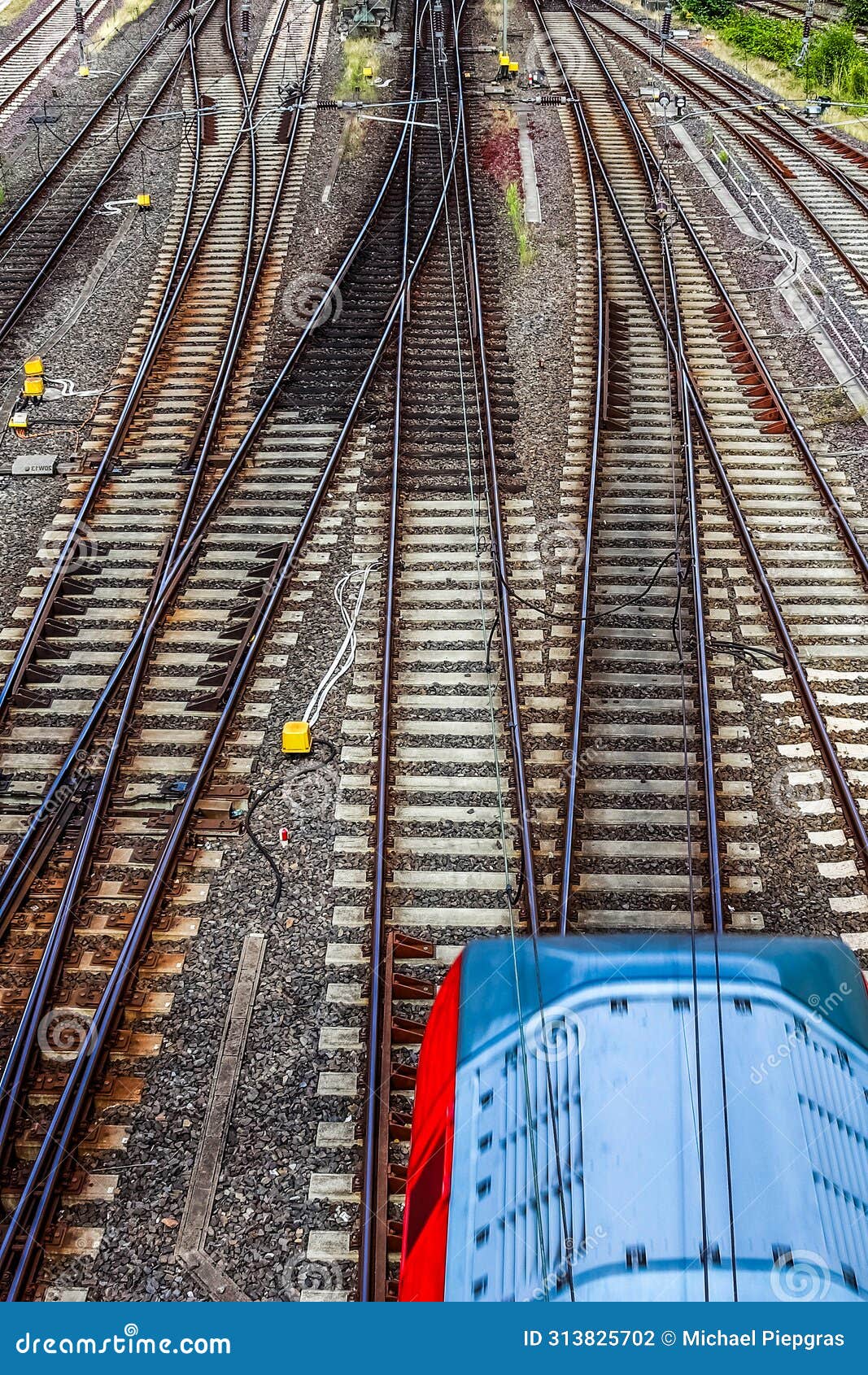 Multiple Railroad Tracks with Junctions at a Railway Station in a ...