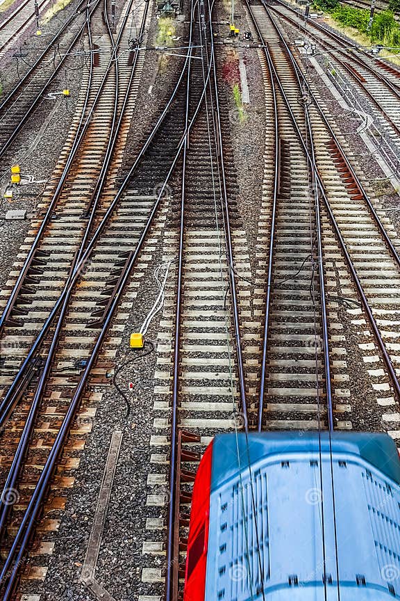Multiple Railroad Tracks with Junctions at a Railway Station in a ...