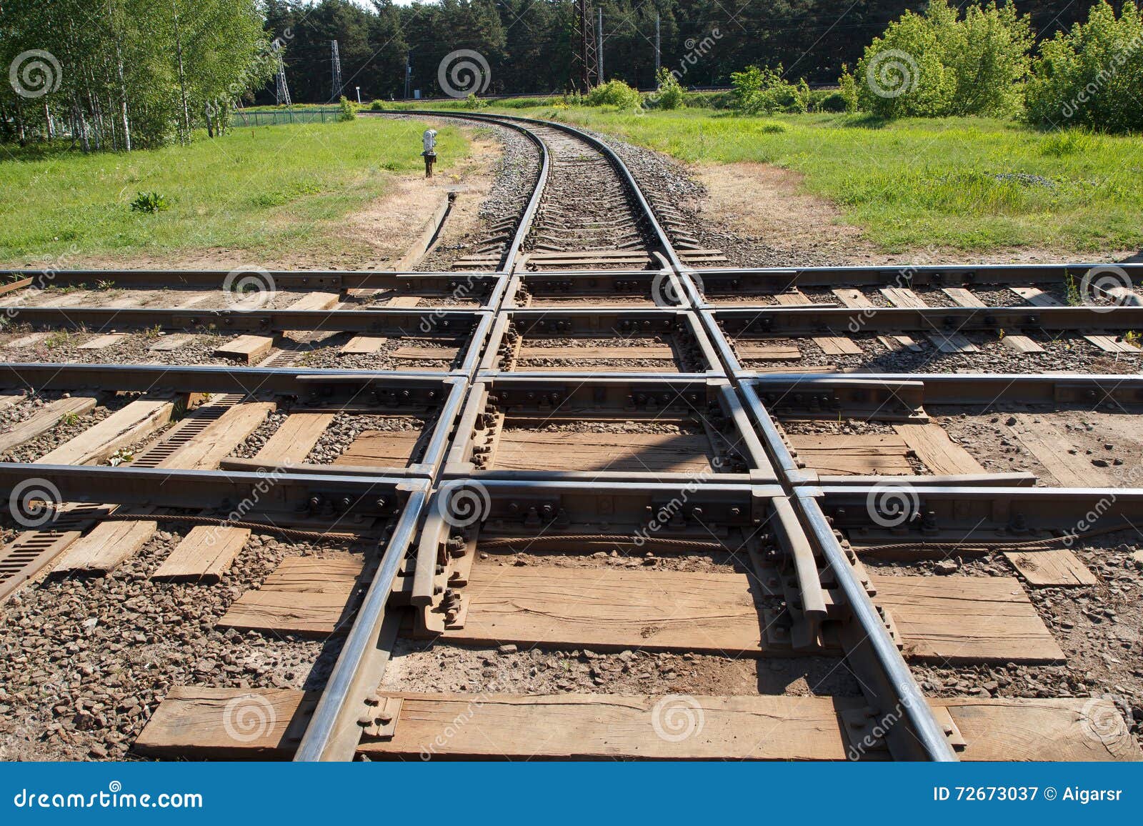 Multiple Railroads Crossing Stock Image - Image of traffic, industrial ...