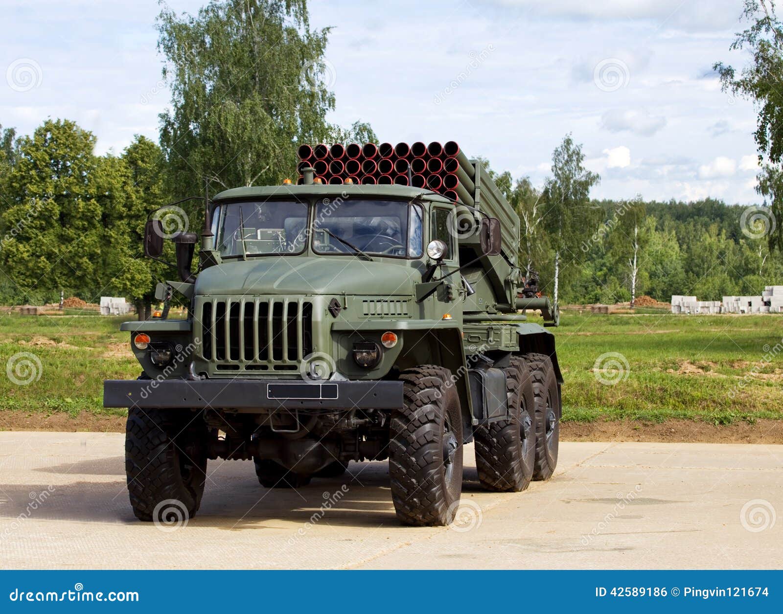 Multiple rocket launcher stock photo. Image of machine - 42589186