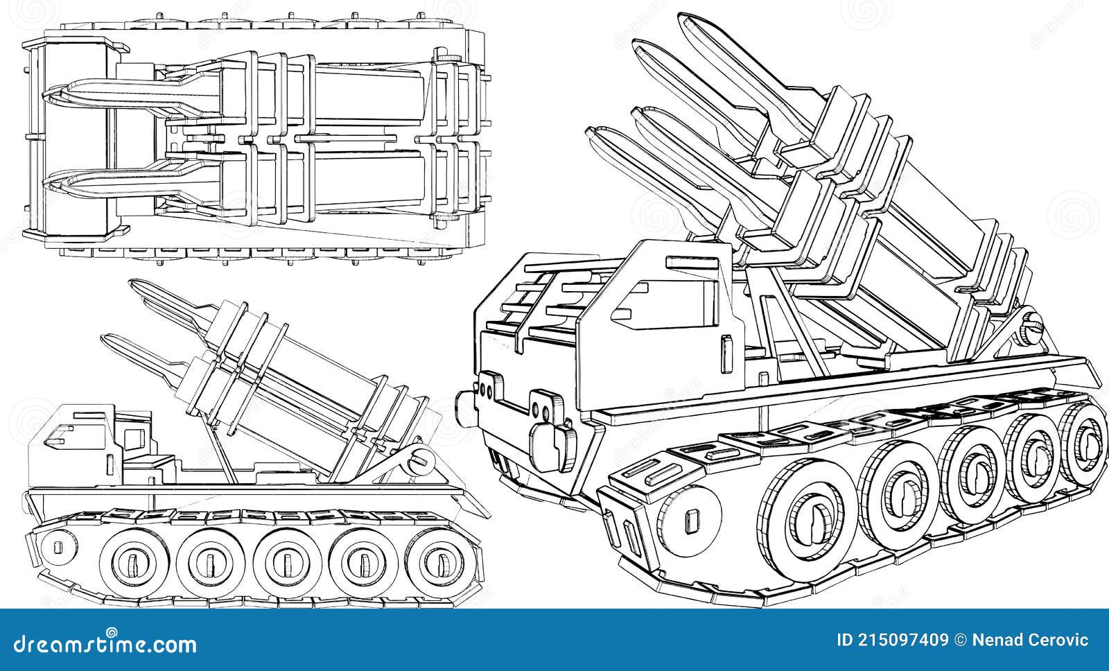 Multiple Rocket Launcher Toy Puzzle Vector. Illustration Isolated On ...