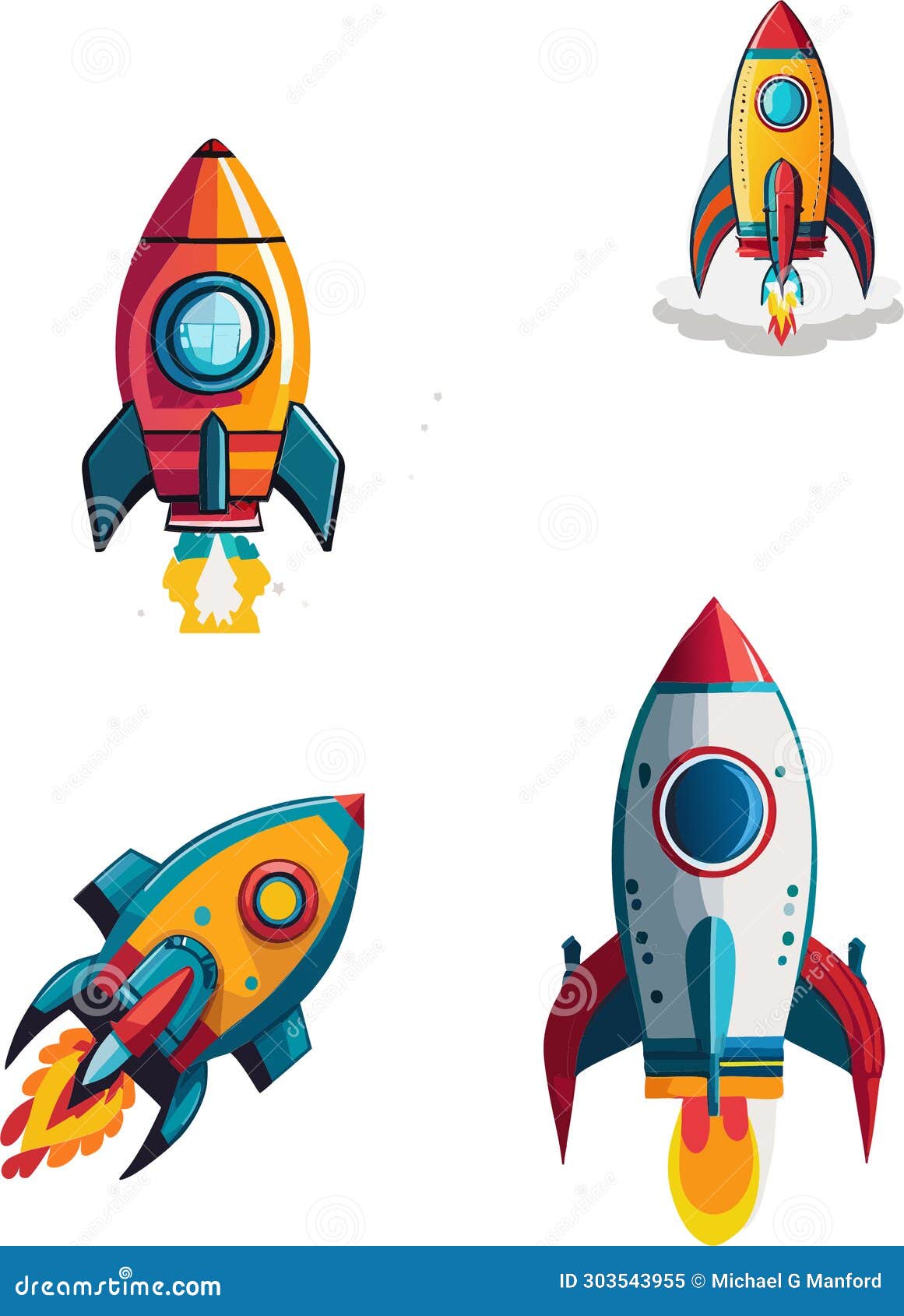 Futuristic Rocket Ships stock vector. Illustration of rocket - 303543955