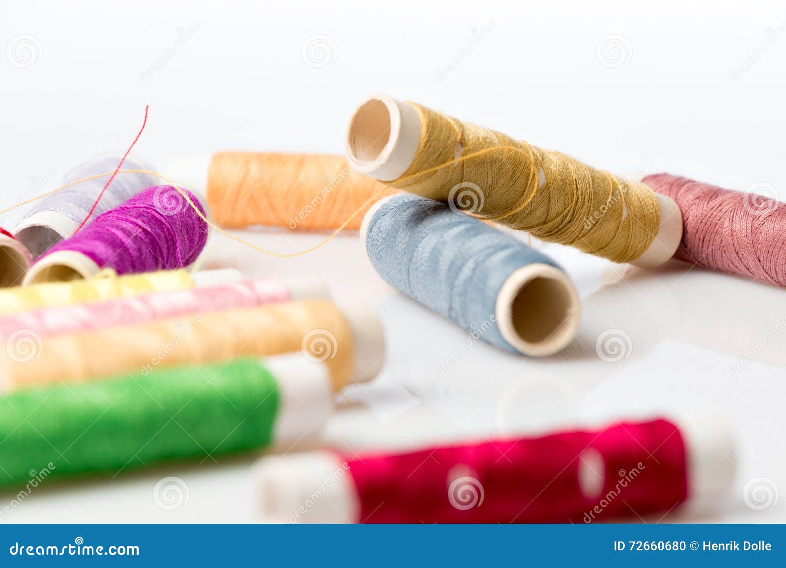 Multiple Roles Sewing Thread Stock Photo - Image of colored, zwirn ...