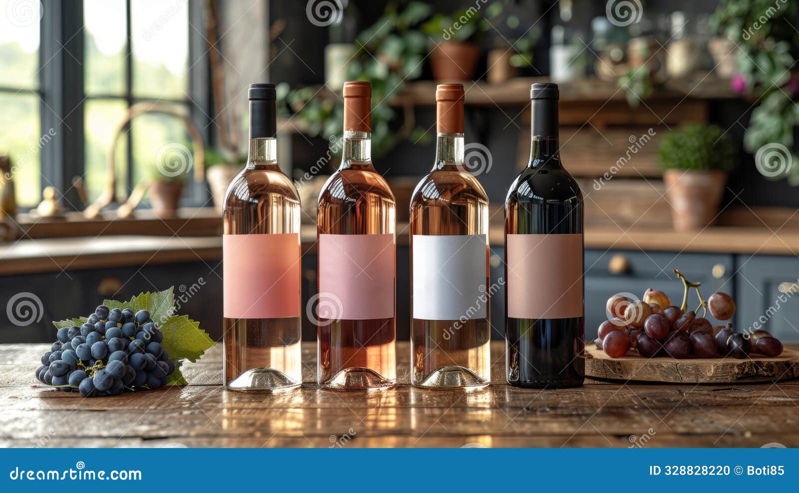 Multiple Rustic Wine Bottle Mockup Set with Blank Labels for ... Multiple Rustic Wine Bottle Mockup Set with Blank Labels for ...