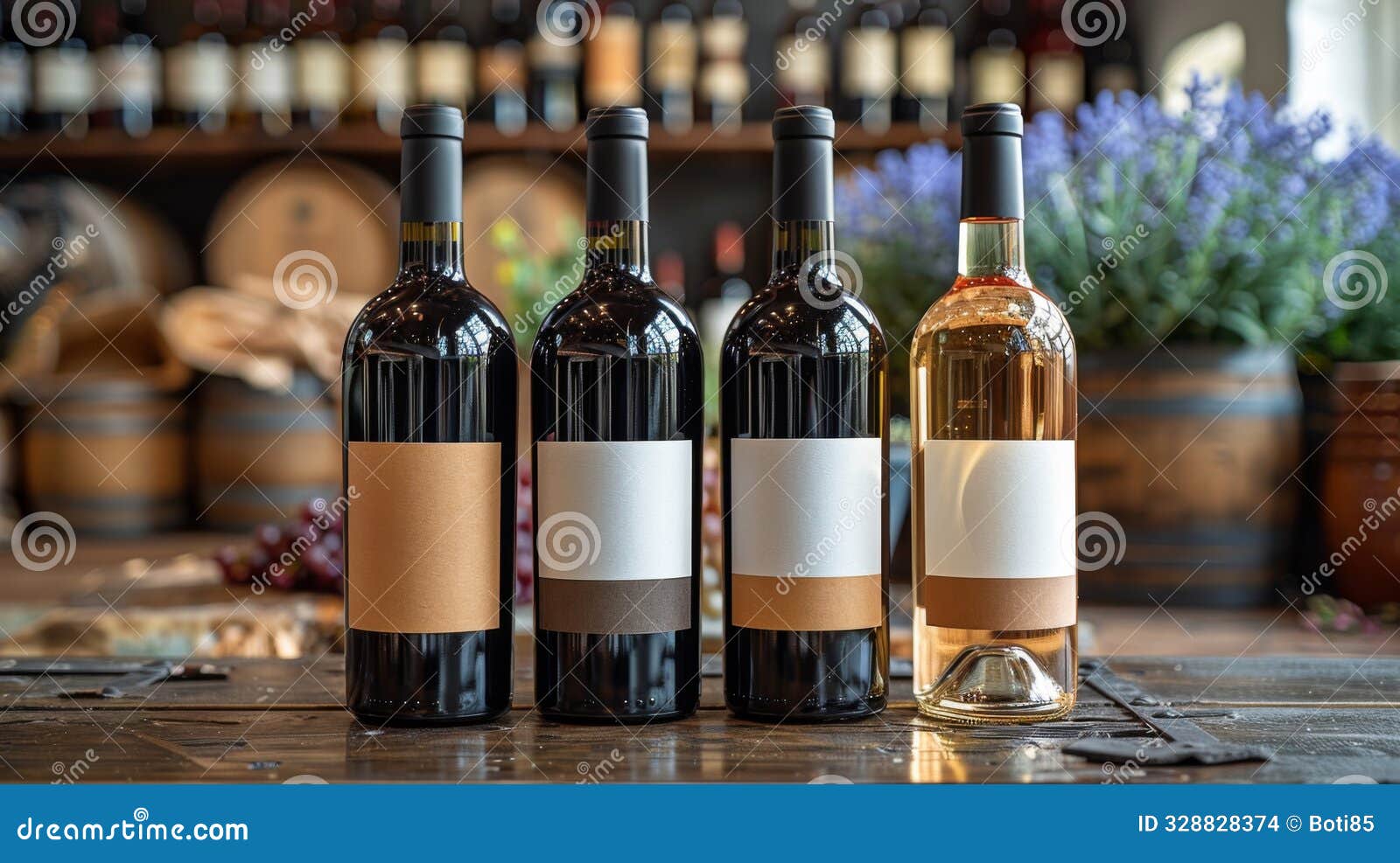 Multiple Rustic Wine Bottle Mockup Set with Blank Labels for ... Multiple Rustic Wine Bottle Mockup Set with Blank Labels for ...