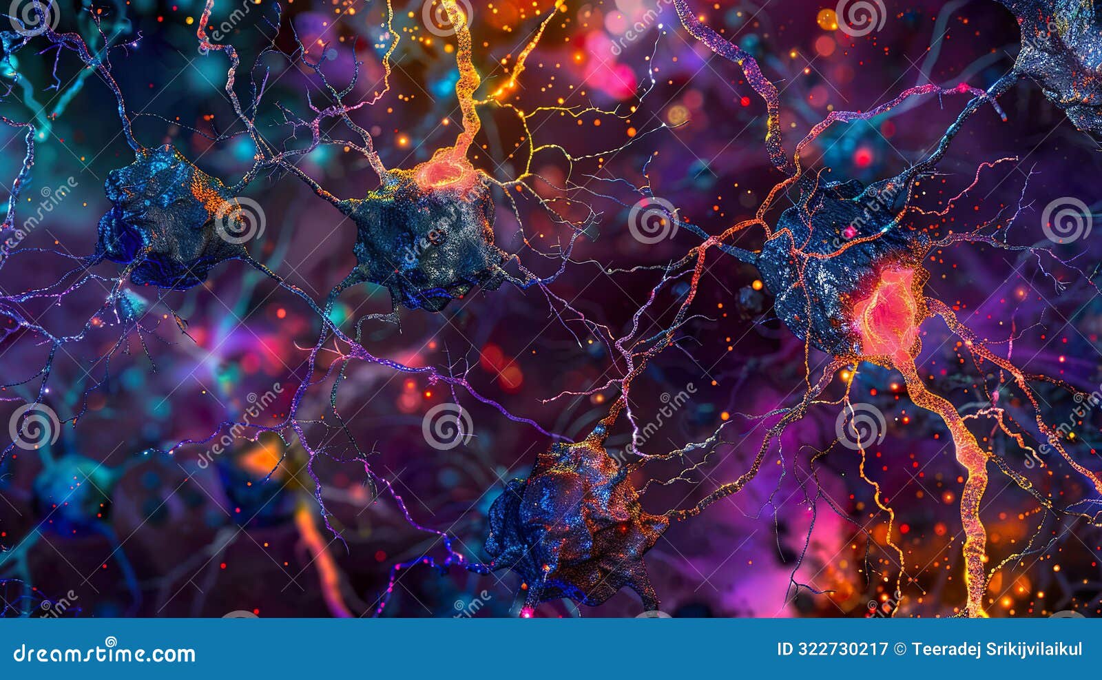 Multiple Sclerosis Affected Neurons Stock Illustration - Illustration ...