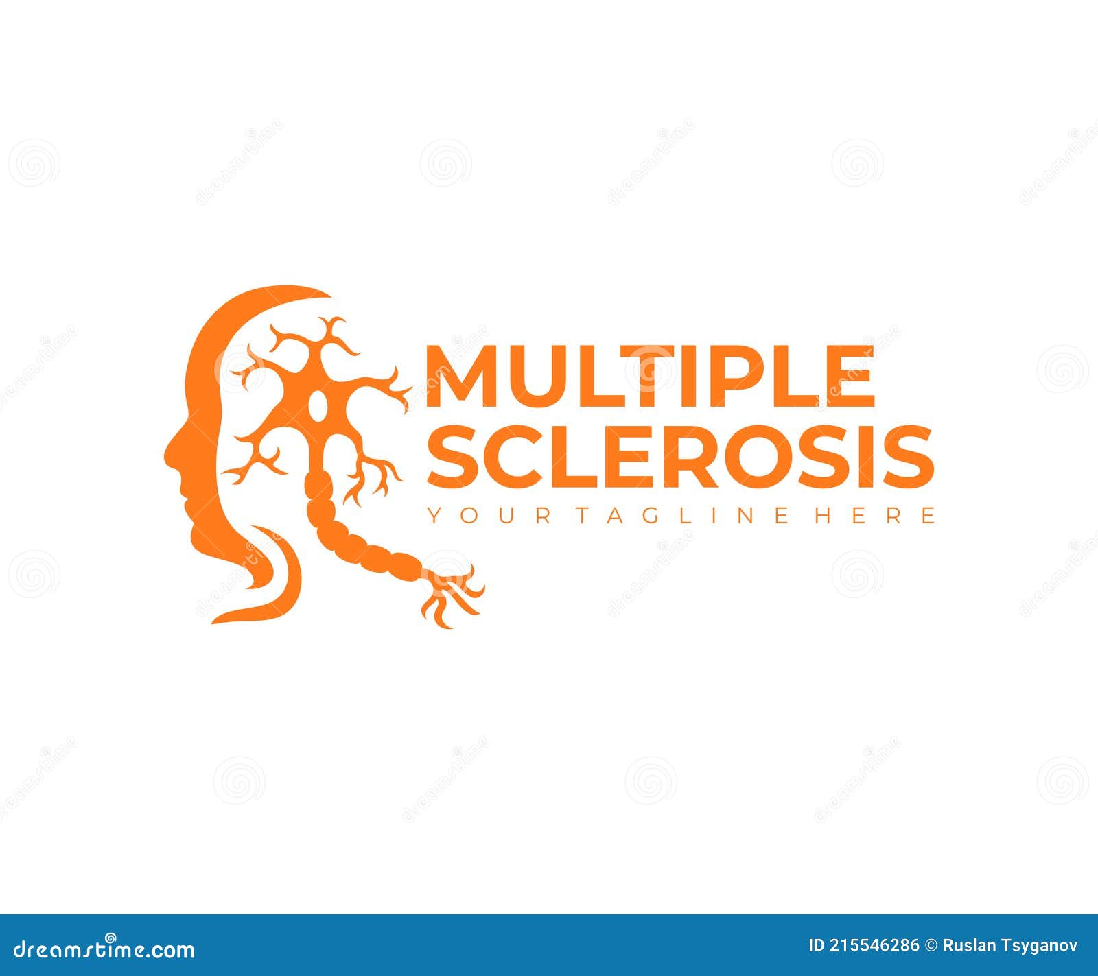 Multiple Sclerosis, Autoimmune Disease and Human Face, Logo Design ...