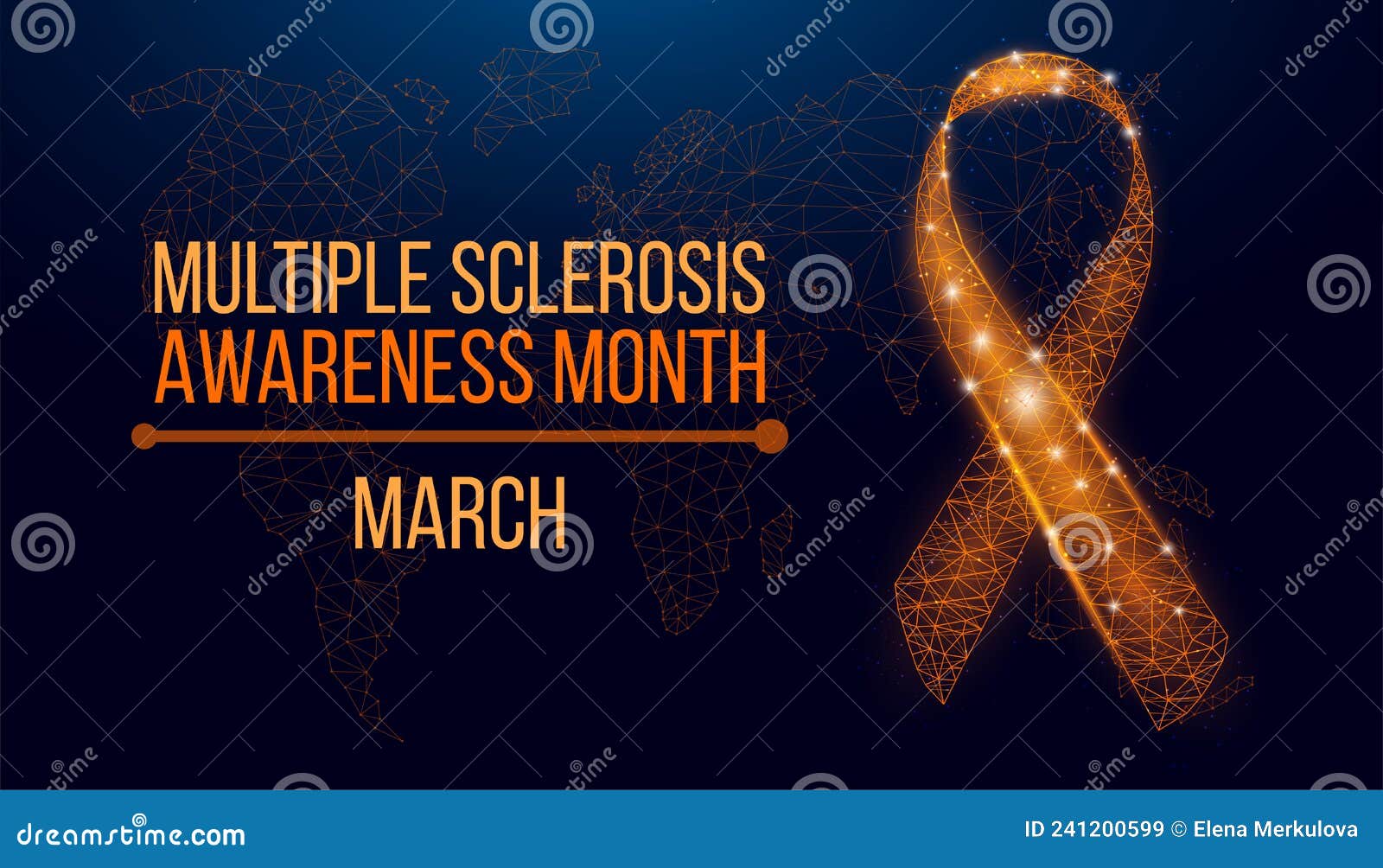 Multiple Sclerosis Awareness Month Concept. Banner Template with ...