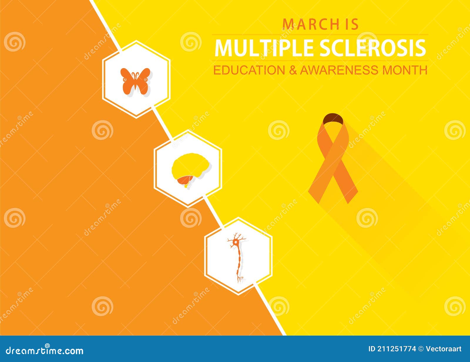 Multiple Sclerosis Education and Awareness Month Stock Vector ...