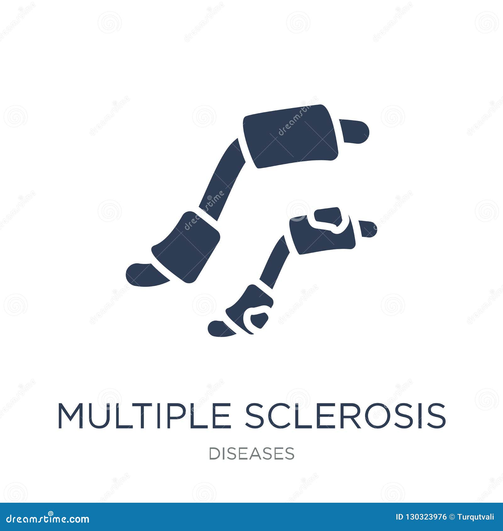 Multiple Sclerosis Icon. Trendy Flat Vector Multiple Sclerosis I Stock ...