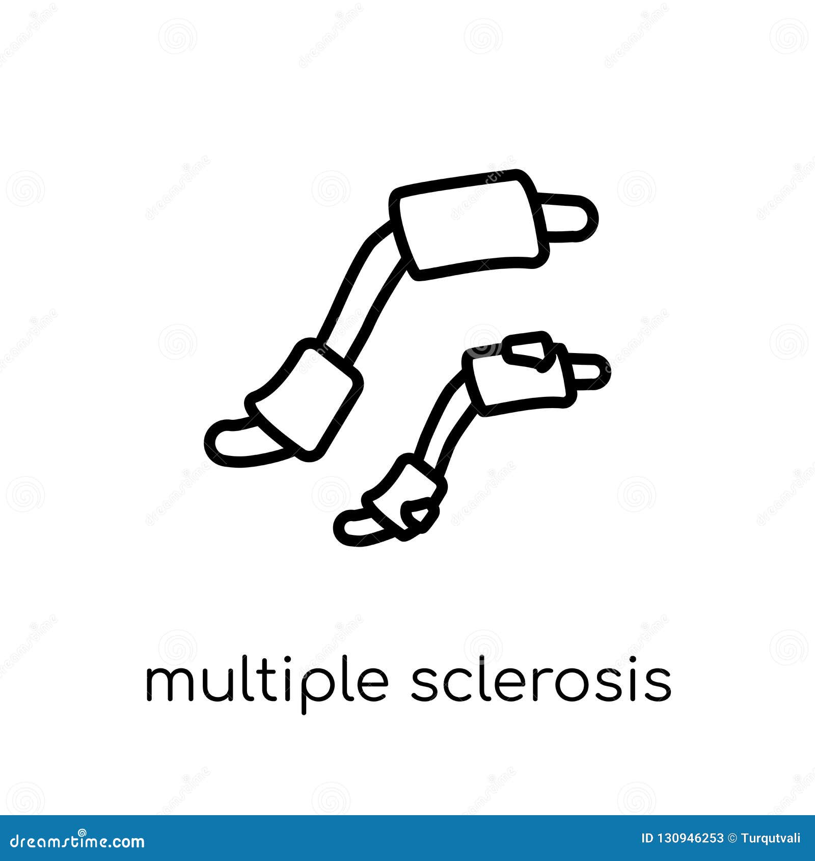 Multiple Sclerosis Icon. Trendy Modern Flat Linear Vector Multiple ...
