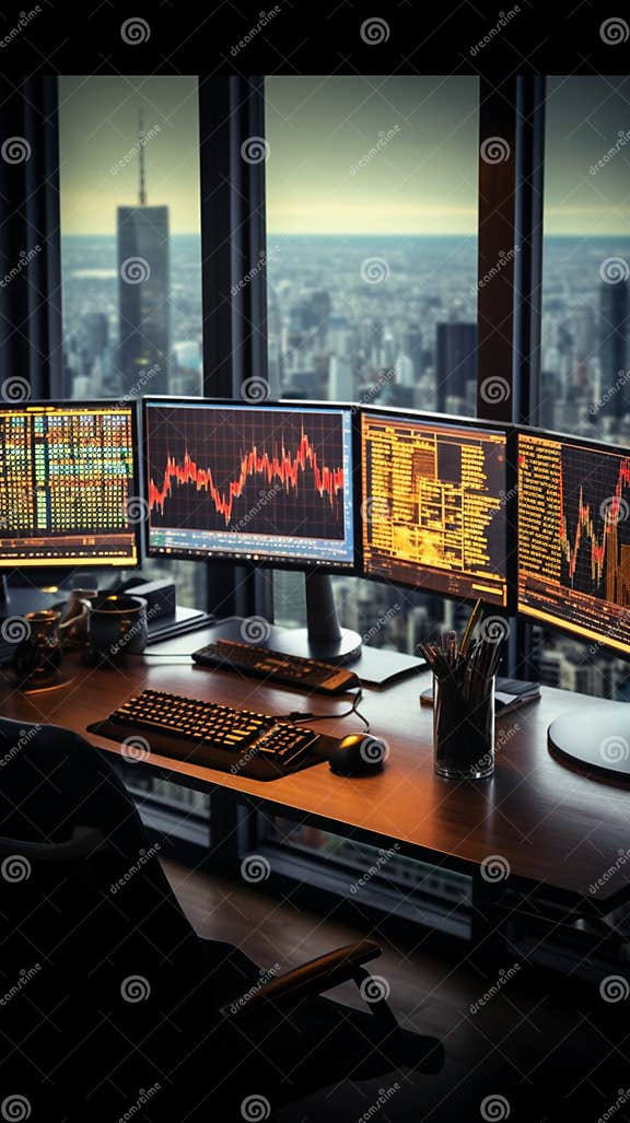 Multiple Screens Display Financial Reports, Graphs, and Charts in a ... Multiple Screens Display Financial Reports, Graphs, and Charts in a ...