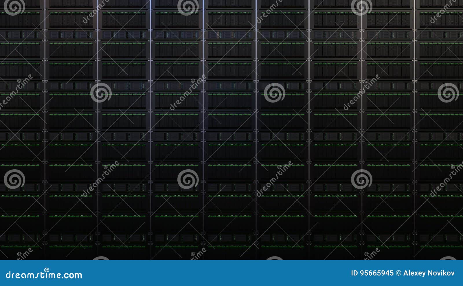 Multiple Server Racks. Corporate Computer Network, Cloud Stogare ...