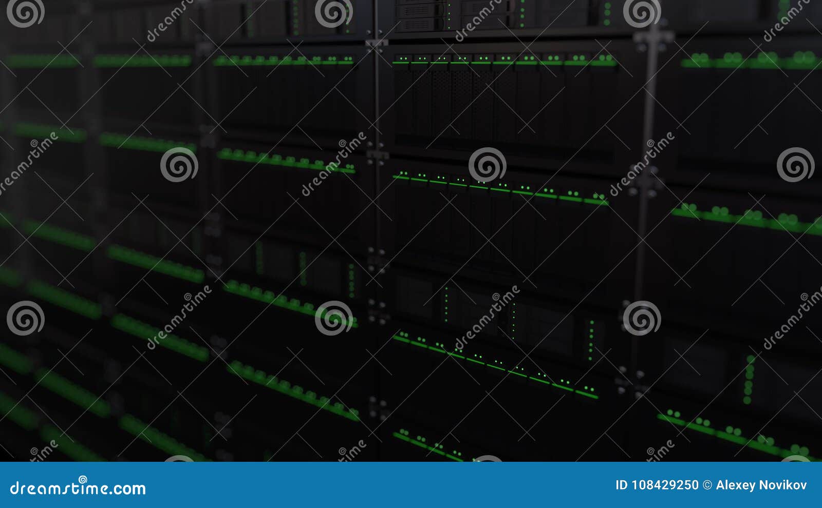 Multiple server racks stock footage. Video of room, engineering - 108429250