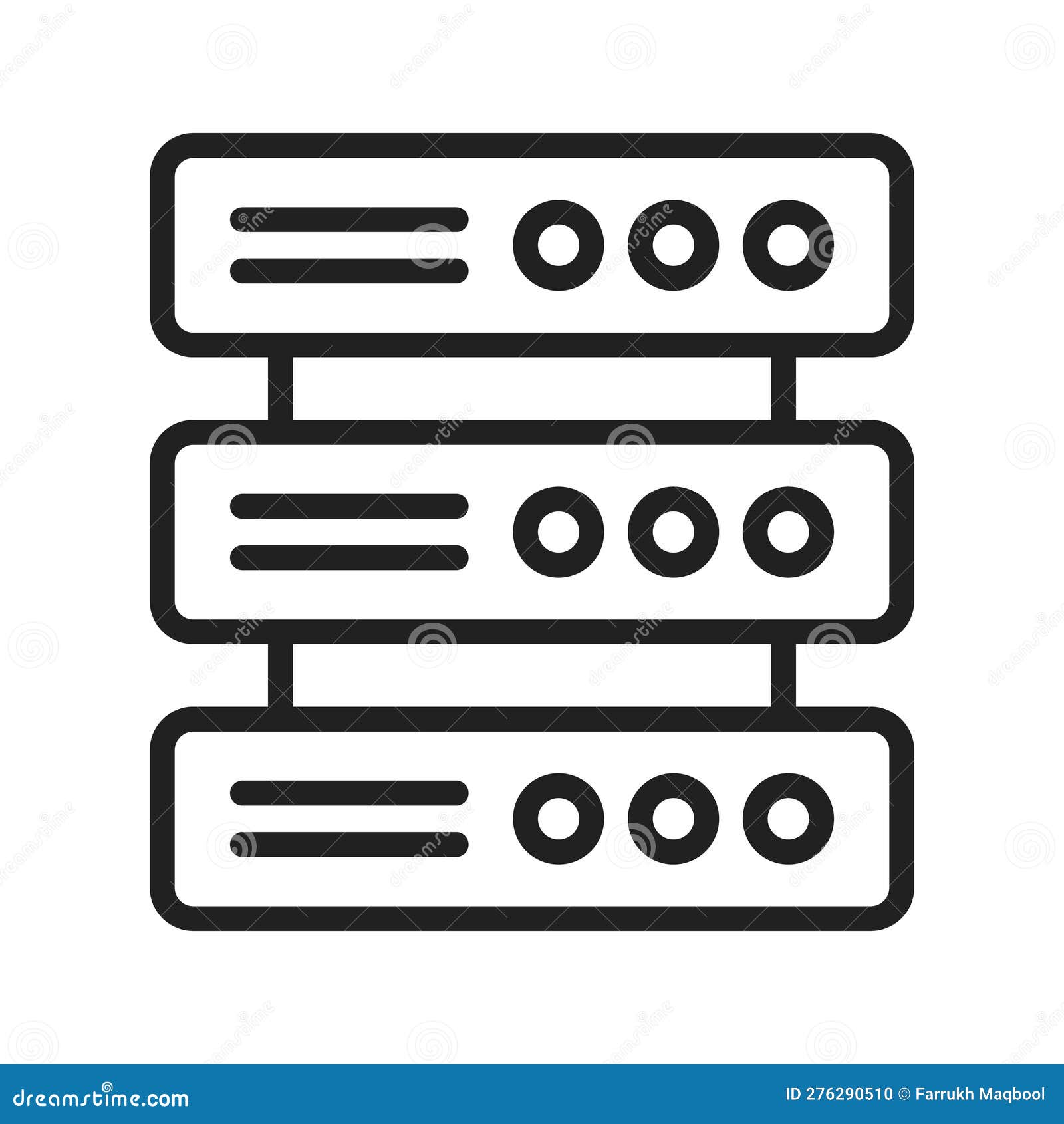 Multiple Servers Icon Vector Image Suitable For Mobile Apps Web Apps And Print Media Stock