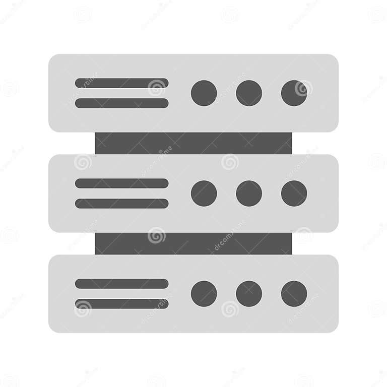 Multiple Servers Icon Vector Image. Stock Vector - Illustration of line ...