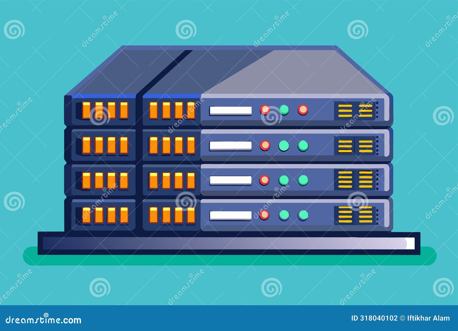 Multiple Servers Stacked on Top of Each Other in a Data Center Setting ...