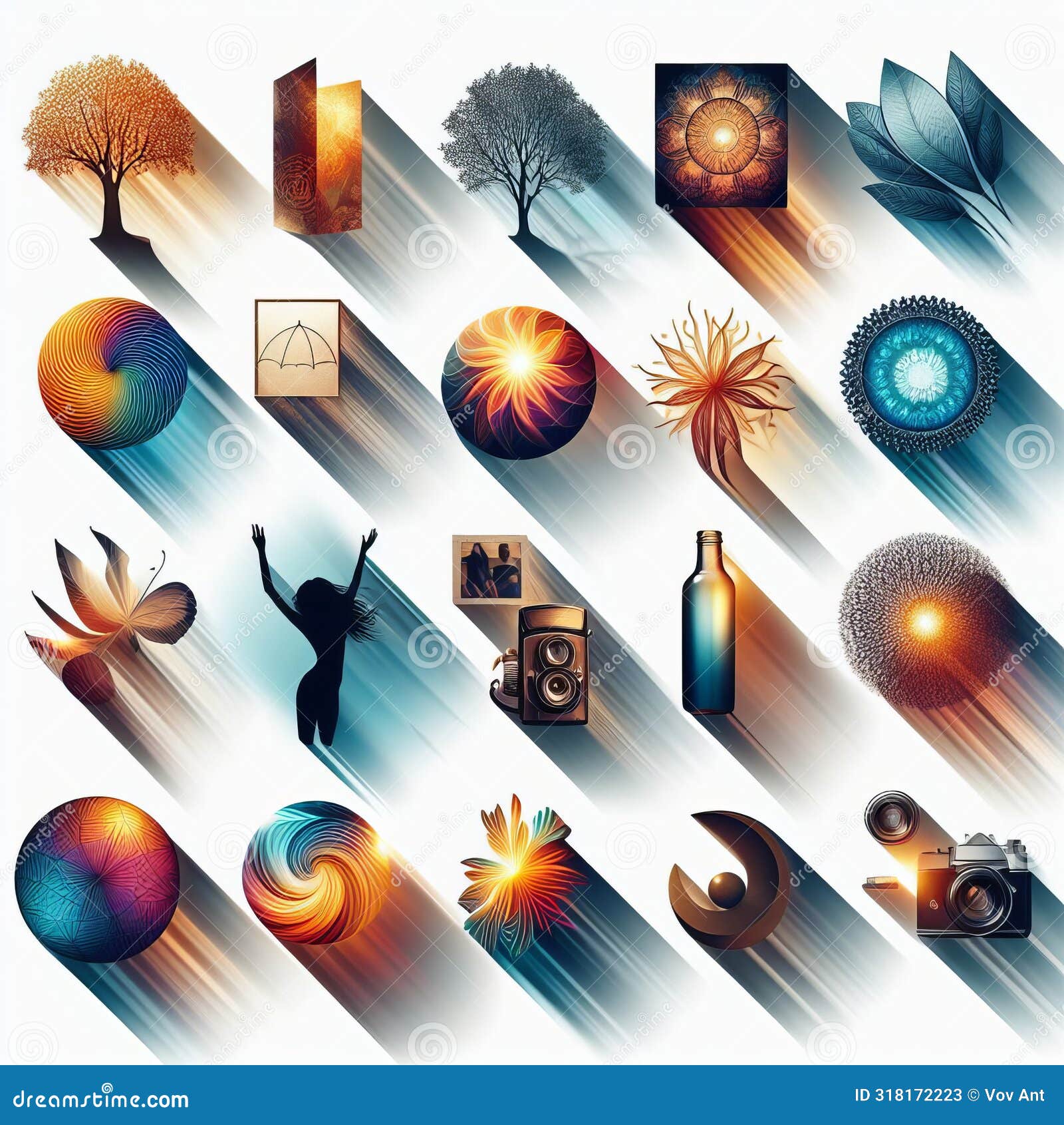 Multiple Shadows Shadows Cast by Multiple Light Sources or Obe Stock ...