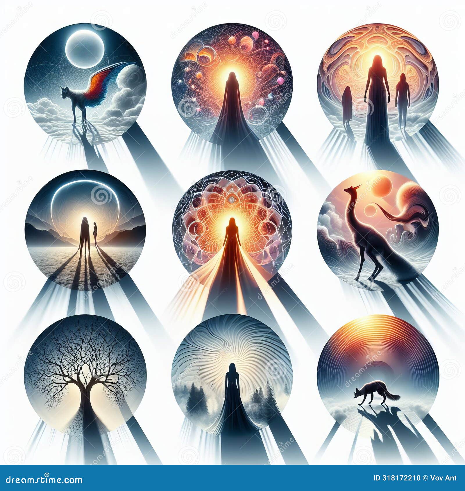 Multiple Shadows Shadows Cast by Multiple Light Sources or Obe Stock ...