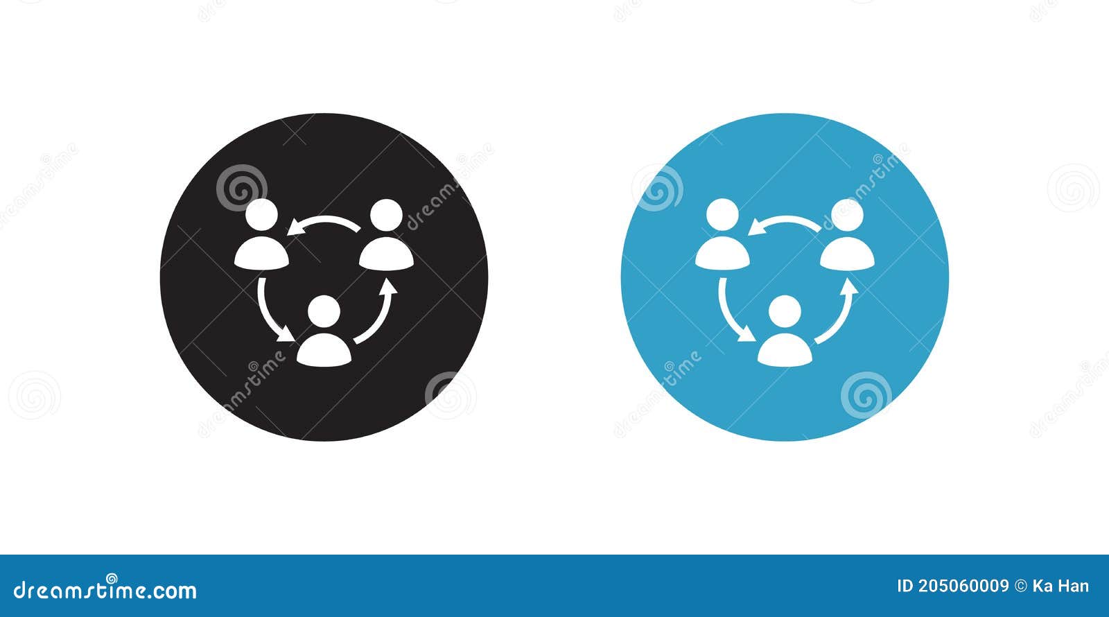 Multiple Sharing Business Icon Vector in Flat Style Isolated on White ...