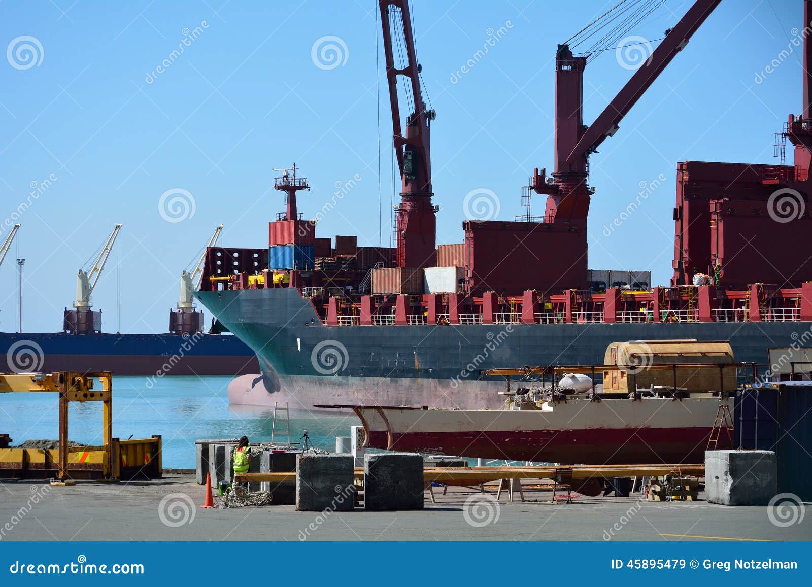 Multiple ships in port stock image. Image of boat, ship - 45895479