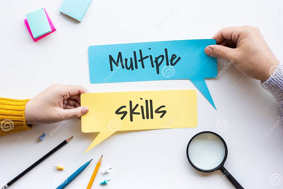 Multiple Skills Text on Bubble Paper.performance or Development Stock ...