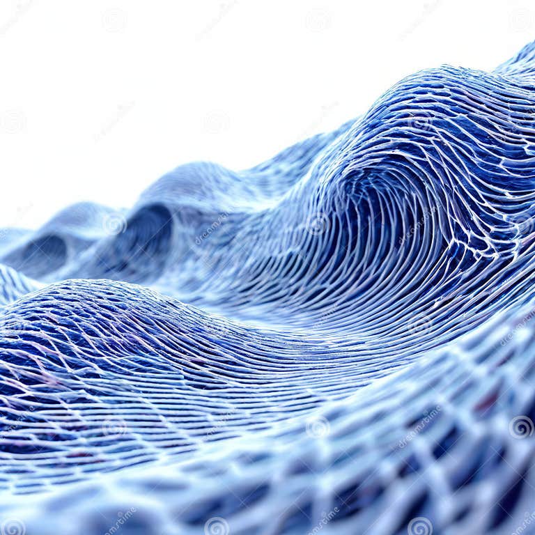 Multiple Small Waves Interweaving and Intersecting Creating a O Stock ...