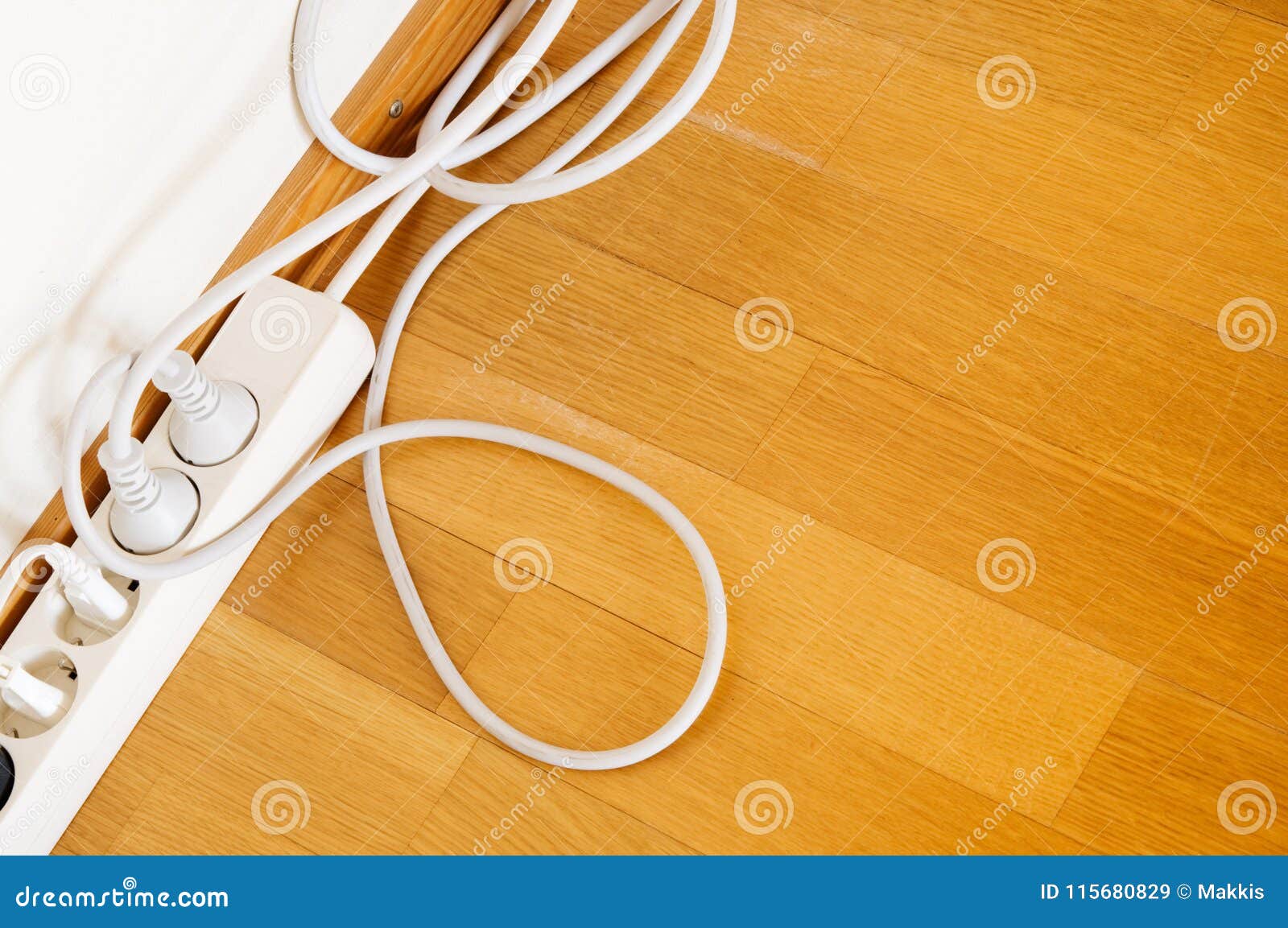 Multiple Socket and Plugs beside Wall Stock Image - Image of office ...