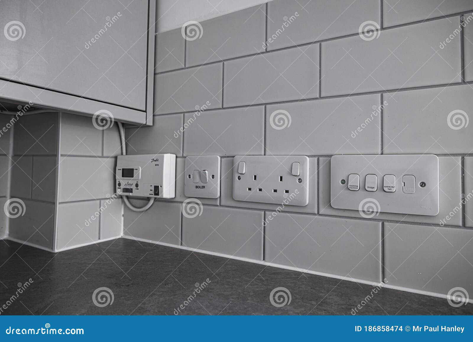 Multiple Sockets on a Kitchen Wall Stock Photo - Image of cord, home ...