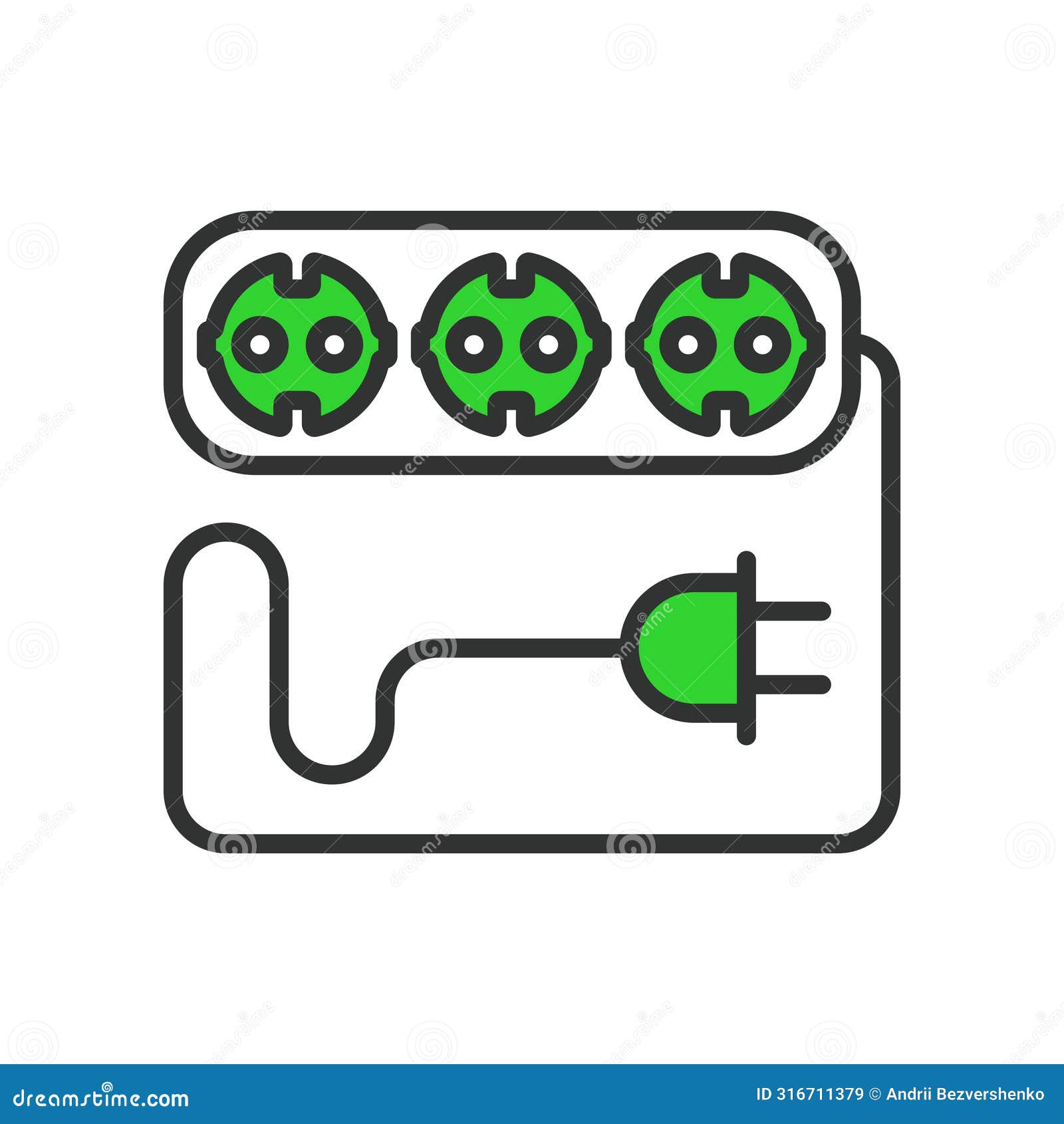 AC Sockets With Power Plugs. Outlet And Connector Types From Different ...