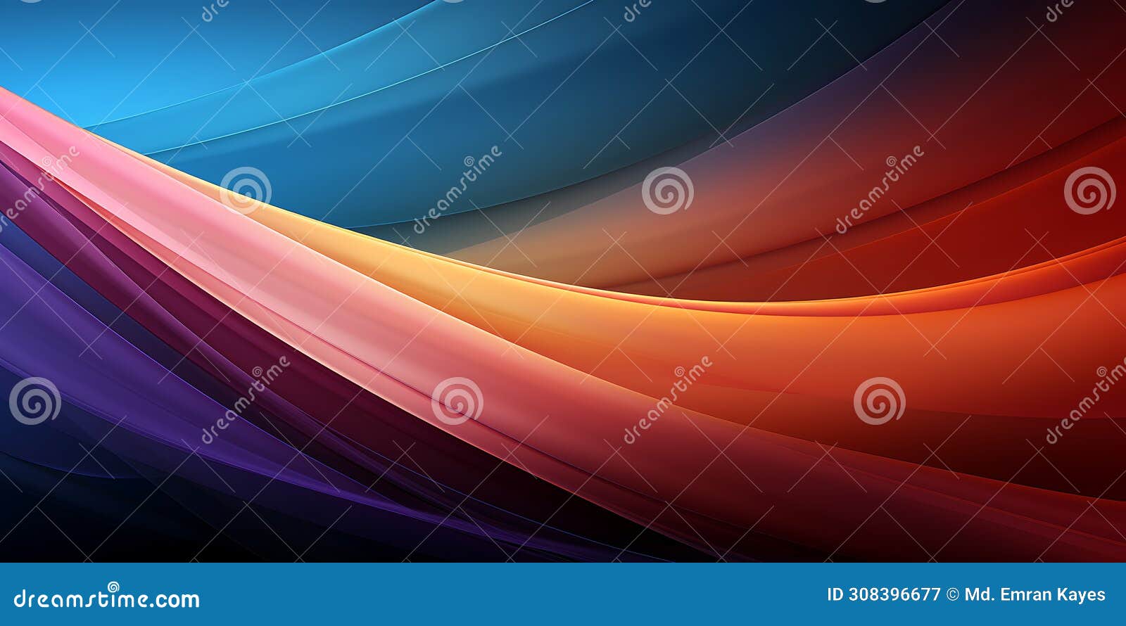 Multiple Soft Colour Geometric Background with Wave Stock Illustration ...
