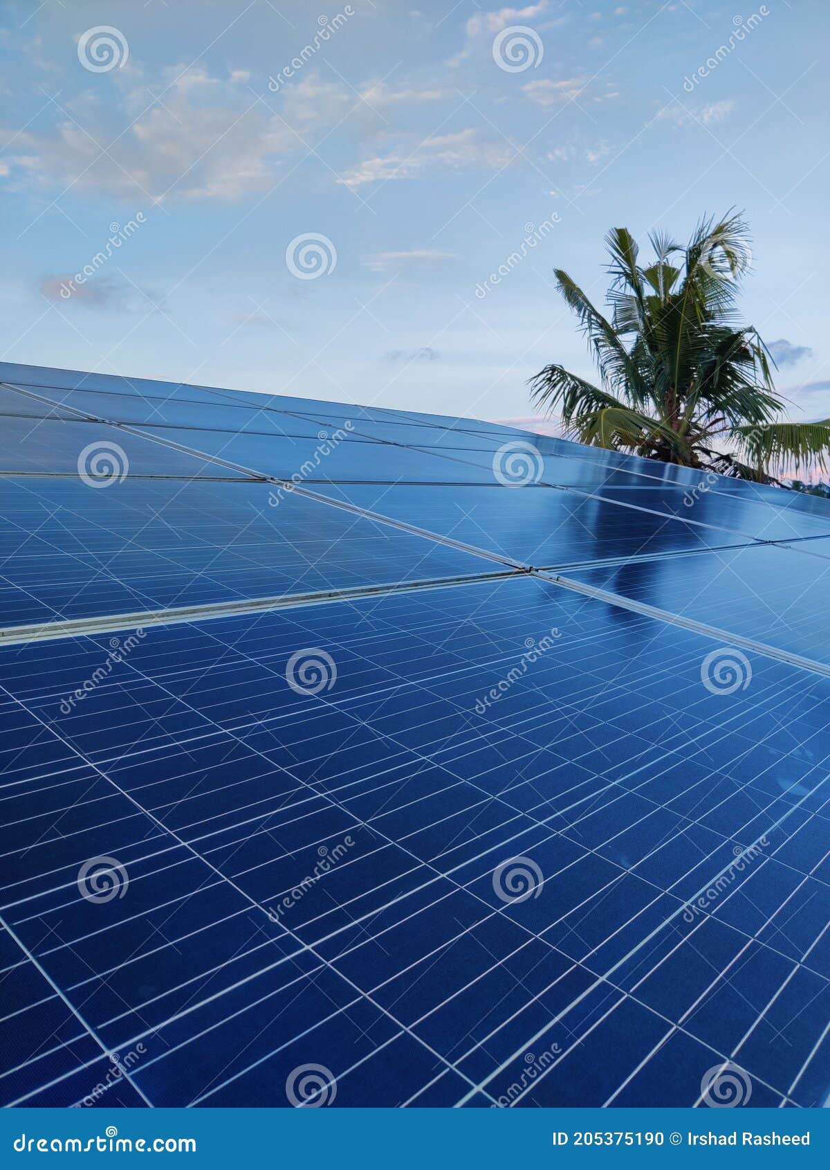 Multiple Solar Panels On Roof Of Commercial Property Royalty-Free Stock ...