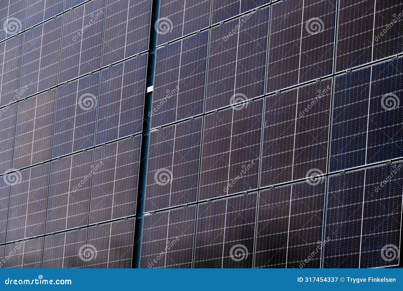 Multiple Solar Panels on a Warehouse Wall.. Stock Image - Image of wall ...