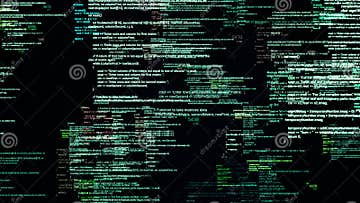 Multiple Source Codes in Matrix Cyberspace. Animation Stock Photo - Image of developer, codes ...