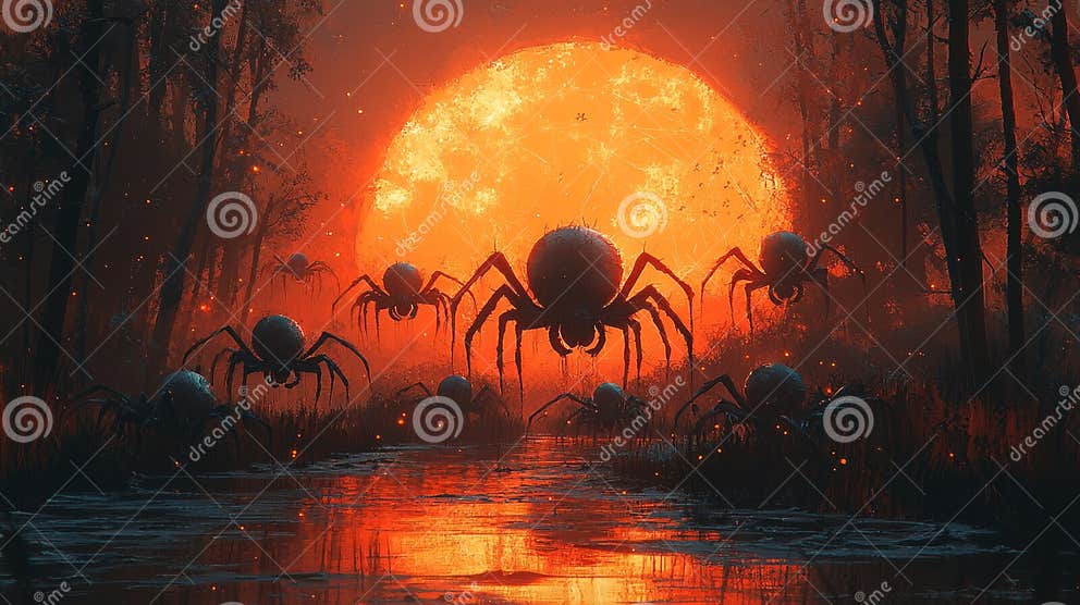 Multiple Spiders Play Vibrant Instruments Like Violins and Harps in ...