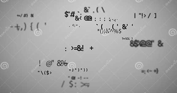 Multiple Symbols Changing Against Grey Background Stock Illustration ...